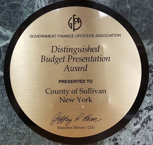 Sullivan County Budget Again Wins National Award | Sullivan County NY